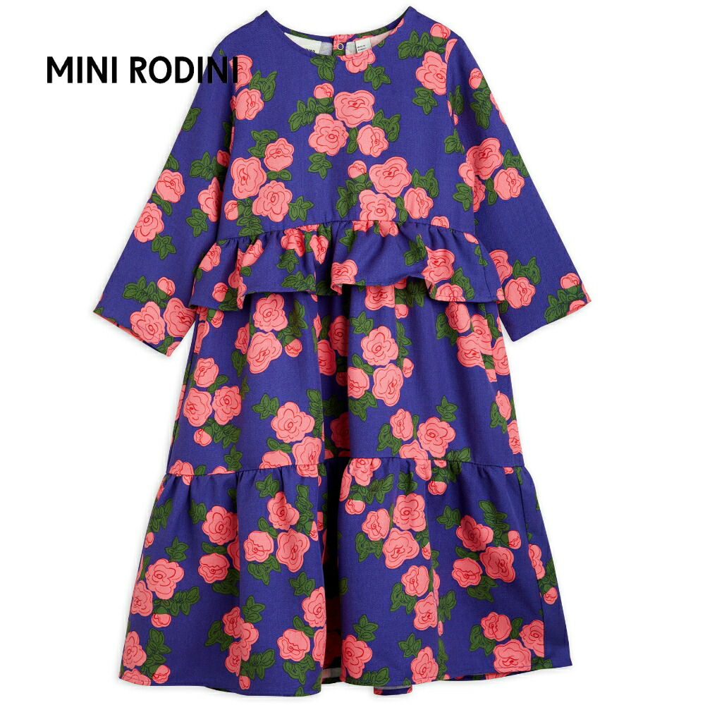【楽天市場】【mini rodini】Roses aop woven frill dress：chu chu CHUPETERIA