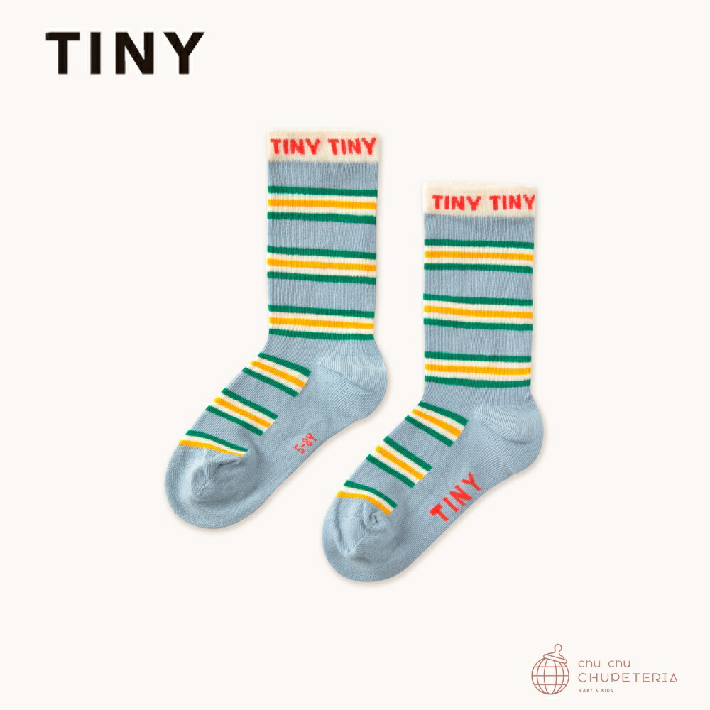 【楽天市場】【TINY COTTONS】[KIDS] DROP1 : MULTICOLOR STRIPES MEDIUM SOCKS warm grey / タイニーコットン タイニー ...