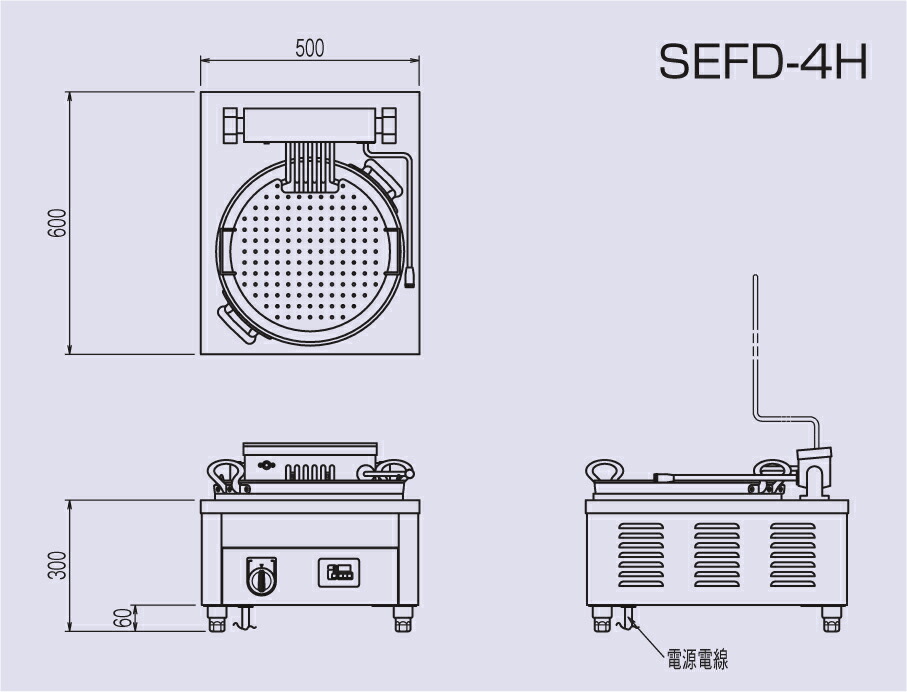 【楽天市場】SEFD-4H ニチワ 電気フライヤー 送料無料：厨房センター