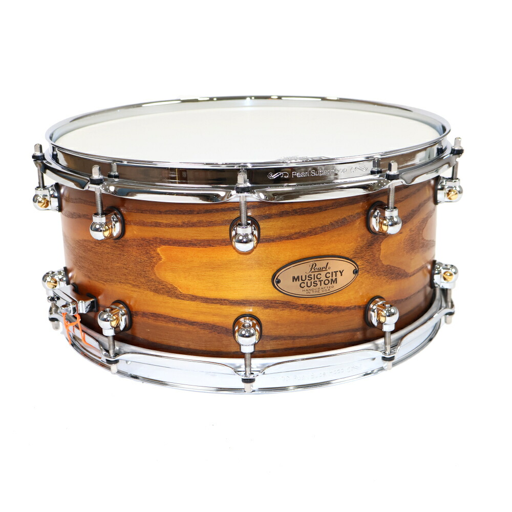【楽天市場】Pearl パール USA MUSIC CITY CUSTOM MCCA1465S/C Solid Ash Shell 14x6 ...
