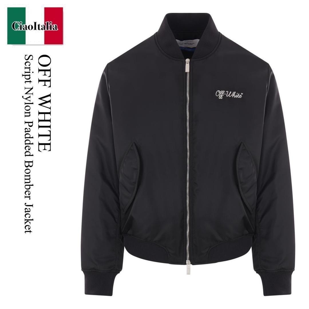 【楽天市場】【数量限定・在庫限り・早い者勝ち！】 オフホワイト / Off White Script Nylon Padded Bomber ...