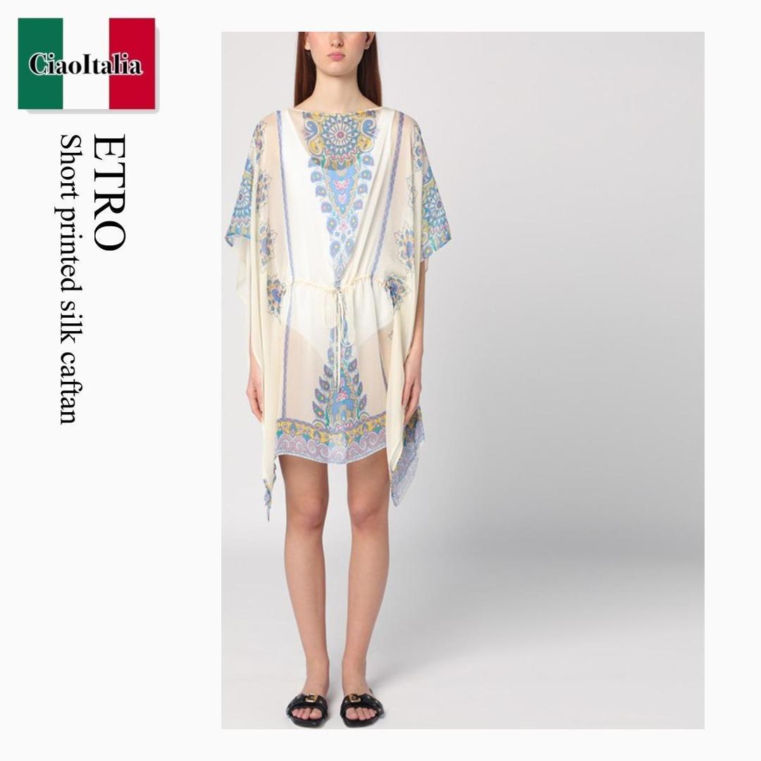 【楽天市場】【数量限定・在庫限り・早い者勝ち！】 エトロ / Etro Short Printed Silk Caftan ...