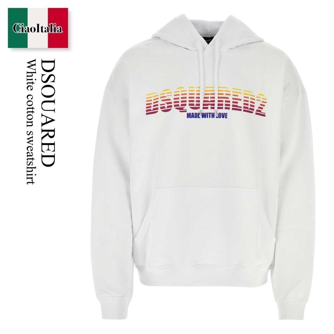 【楽天市場】【数量限定・在庫限り・早い者勝ち！】 ディースクエアード / Dsquared White Cotton Sweatshirt ...