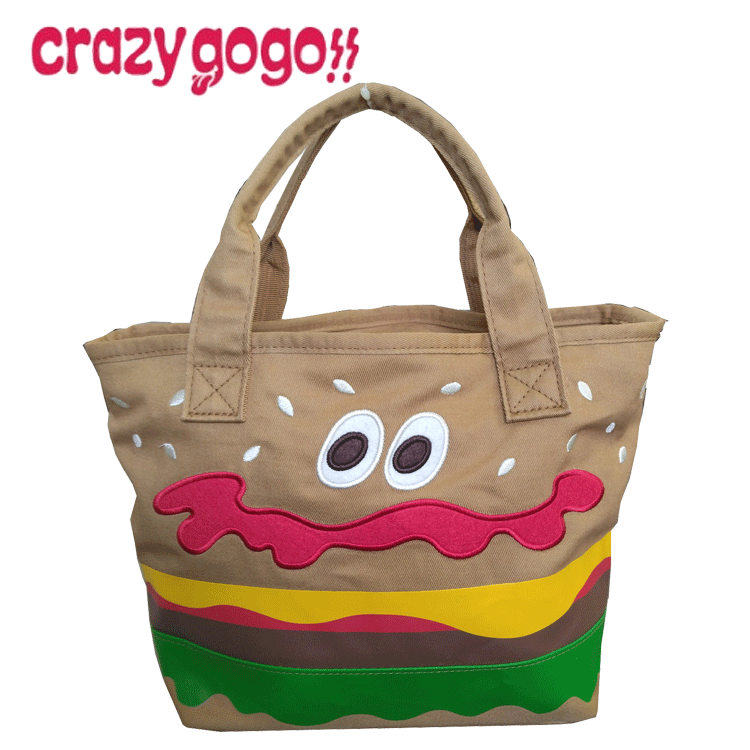 【楽天市場】crazy go go クレイジーゴーゴー ハンバーガー ミニトートバッグ CGG-BMT03 【ラウンドバッグ】【カートバッグ】【CRAZYGOGO】【クレイジーゴーゴー ...