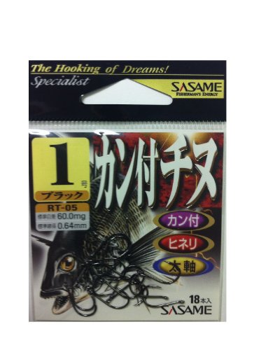 【楽天市場】ささめ針(SASAME) RT-05 カン付チヌ(ブラック) 1号：Ciel de neige