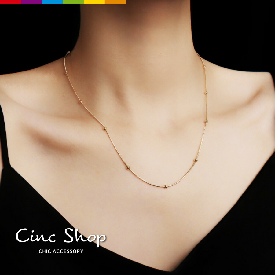 【楽天市場】ネックレス ポイント スネーク ボール チェーン ネックレス レディース ステンレス 金属アレルギー対応 シルバー ゴールド シンプル おしゃれ 細い 華奢：スマホケースのCINC ...