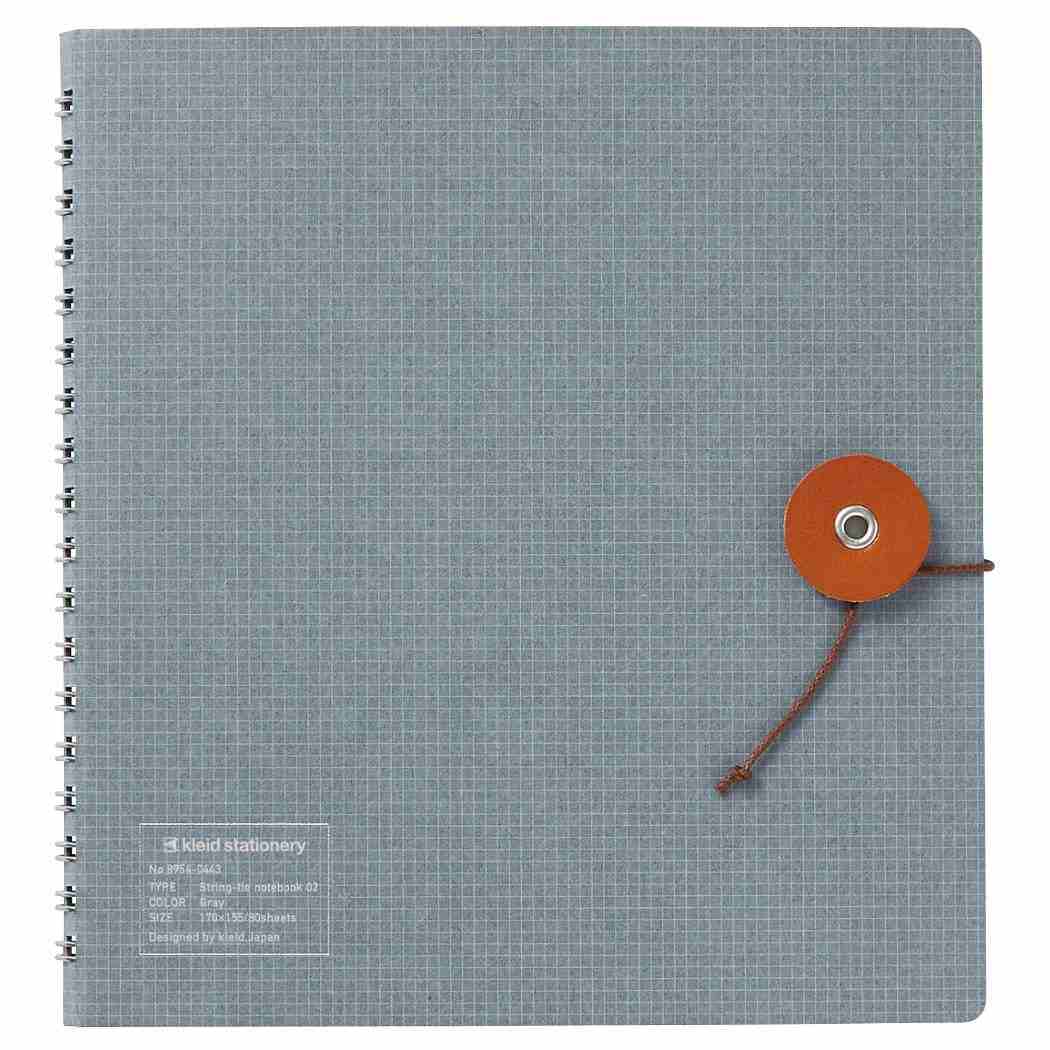 【楽天市場】kleid クレイド 方眼ノート String-tie notebook 02 Gray 新日本カレンダー おしゃれ文具 ...