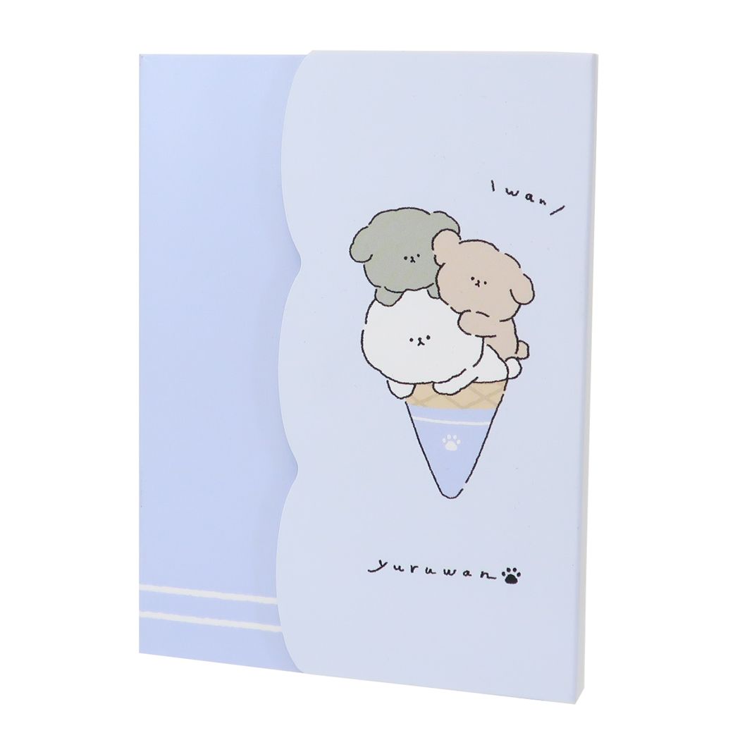 【楽天市場】【ポイント10倍 & クーポン！】YURUWAN メモ帳 ダイカットカバー付きメモ アイス カミオジャパン 新学期準備文具 ...