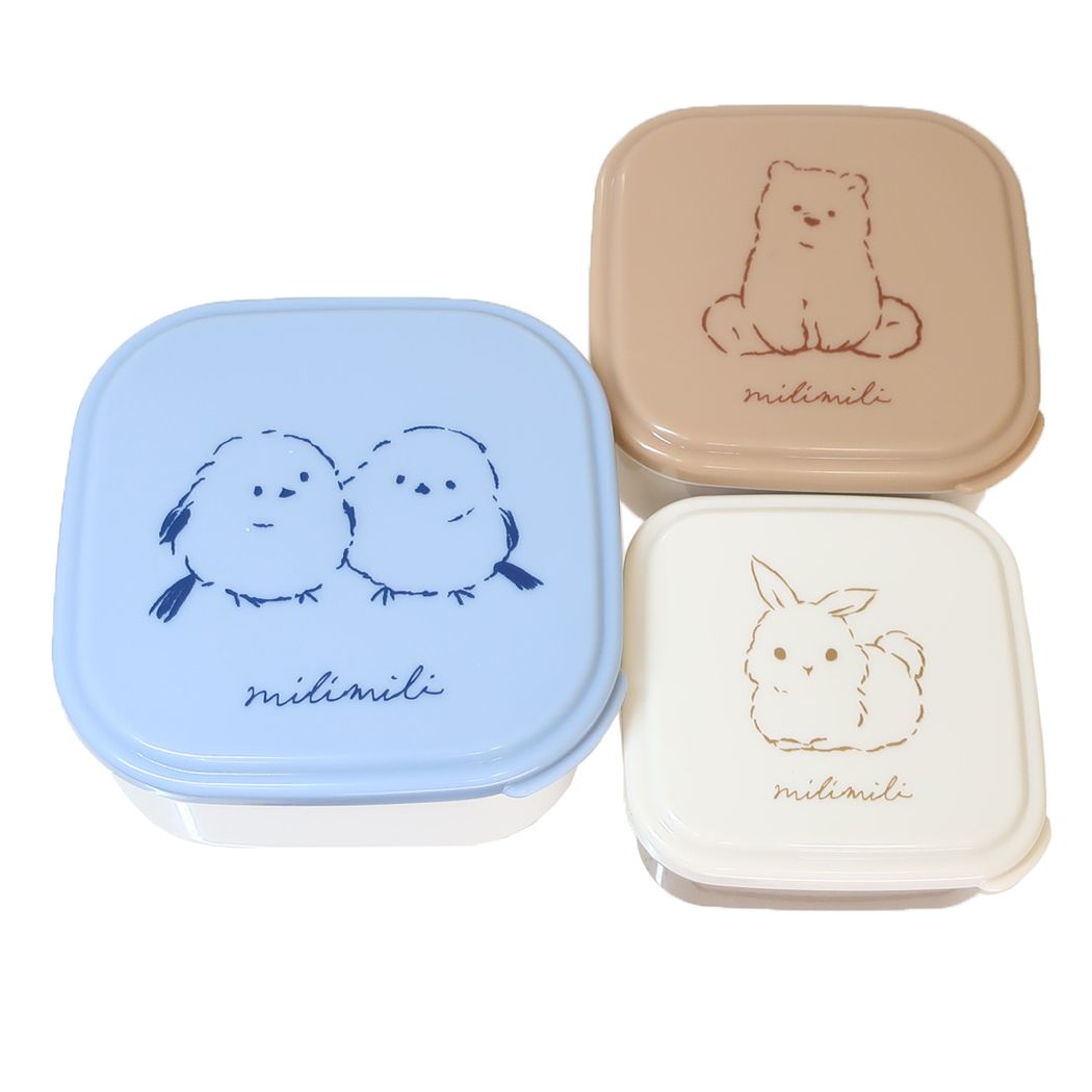 【楽天市場】ミリミリ milimili お弁当箱 抗菌3P入れ子ランチBOX スクエア 3個セット クーリア ランチボックス かわいい グッズ ...