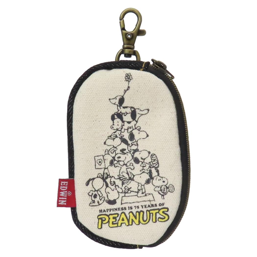【楽天市場】【ポイント10倍 & クーポン！】スヌーピー キーケース スマートキーケース 75th EDWIN ピーナッツ ナカジマ キーポーチ 車 カー用品 鍵入れ キャラクター グッズ ...