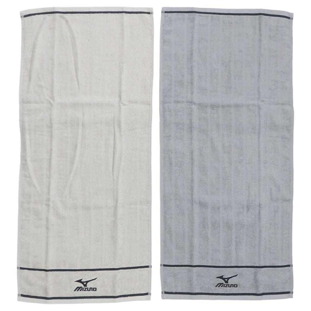 【楽天市場】【ポイント10倍 & クーポン！】Mizuno ミズノ フェイスタオル ドビー織 ロングタオル 2枚セット O8016 GRAY ...