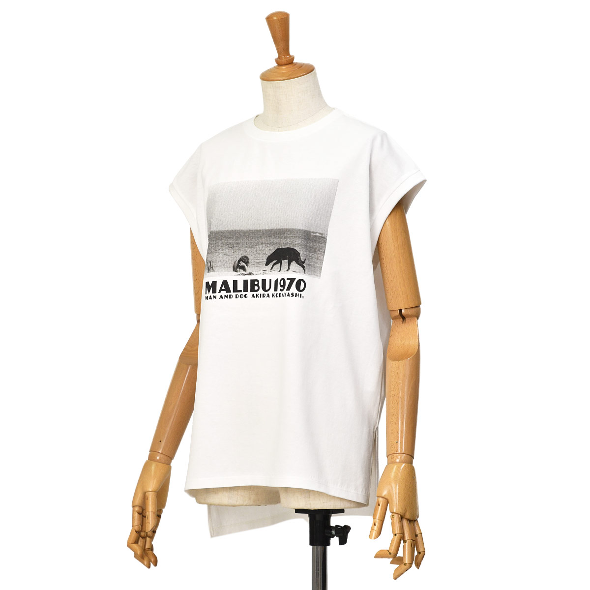 【楽天市場】three dots【スリードッツ】グラフィック スリーブレスTシャツ AK0003Y 041 MARIBU コットン ホワイト ...