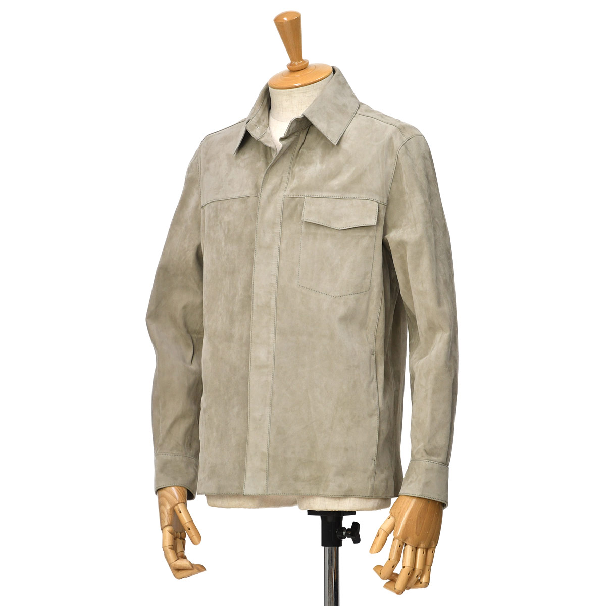 【楽天市場】ARMA【アルマ】レザーシャツアウター DILLEN G.TAUPE ラムスエード トープ：Cinq essentiel