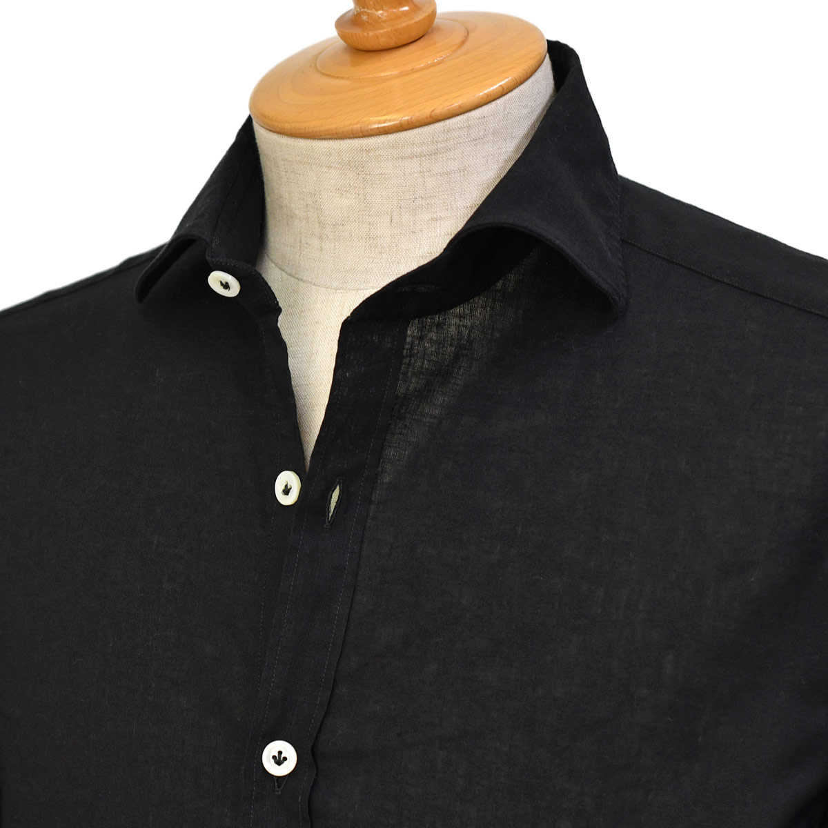 【楽天市場】Giannetto【ジャンネット】リネンコットンシャツ VINCIFIT ダーツ無し 802700V81 0006 リネンコットン ブラック：Cinq essentiel