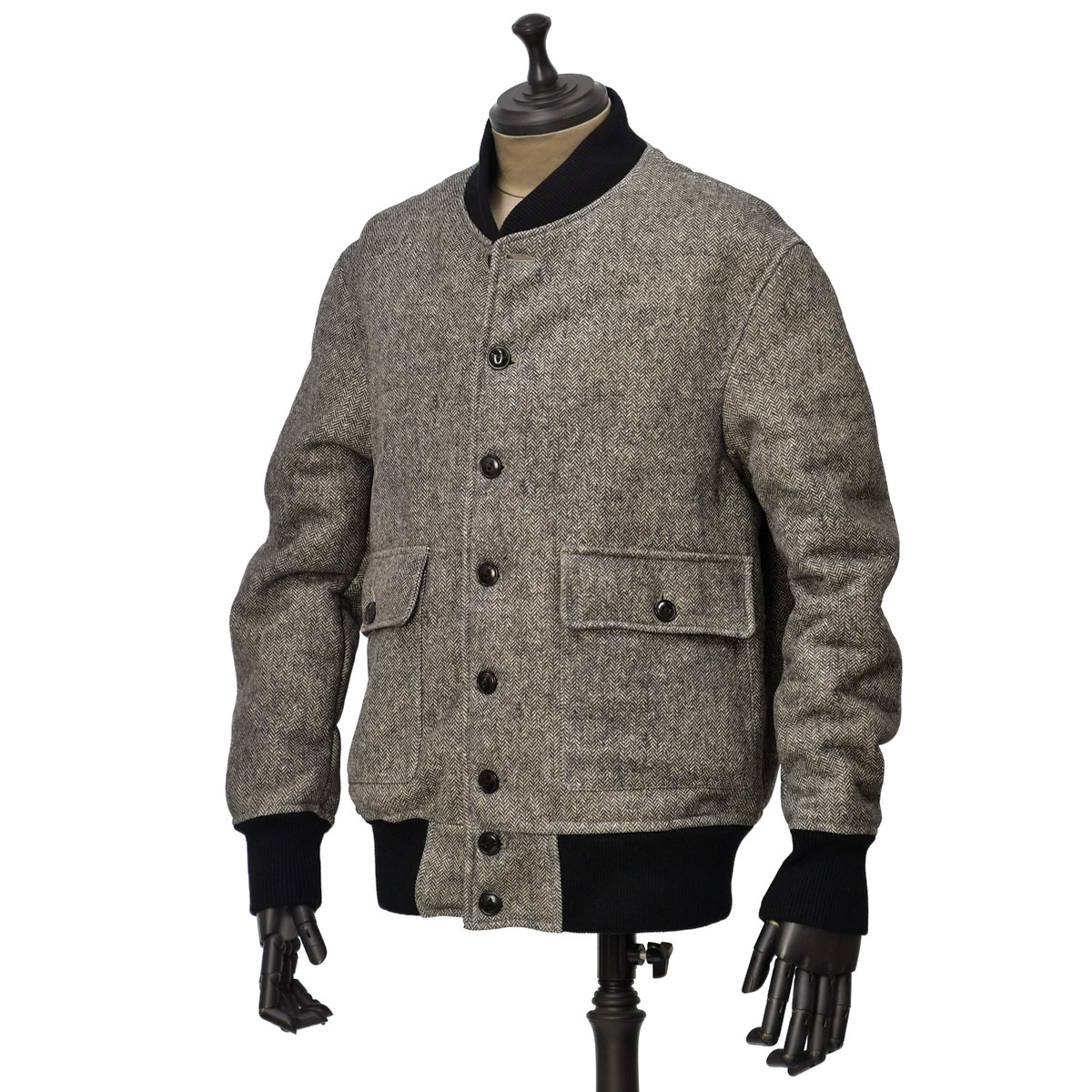 【楽天市場】REBEL TOUCH【レーベルタッチ】ムートンブルゾン LINCORN ヘリンボーンプリント ムートン ブラウン：CINQUE ...