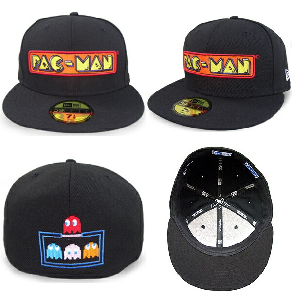 【楽天市場】ニューエラ×パックマン キャップ イエローロゴ パックマンラベルレーベル ブラック/イエローNew Era×PAC-MAN Cap ...