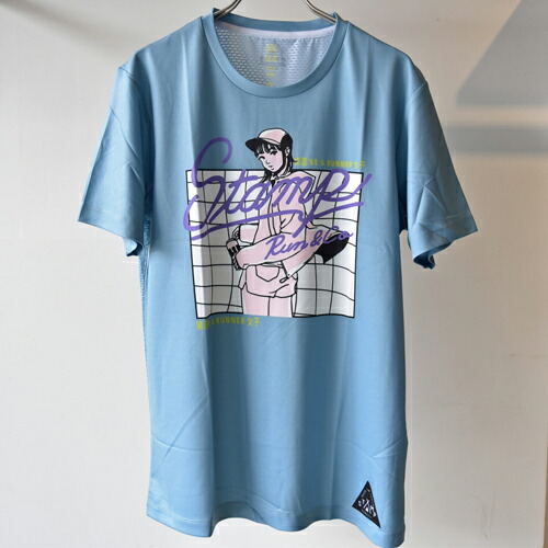 【楽天市場】STAMP RUN&CO スタンプ STAMP GRAPHIC RUN TEE (暑ヮ・BE A RUNNER 女子 -BLUE ...