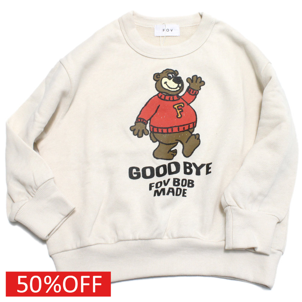 【楽天市場】【子供服 フォブ FOV キッズ】 セール 【30%OFF】 【FOV BOB】 BEAR ビッグトレーナー アイボリー(IV ...