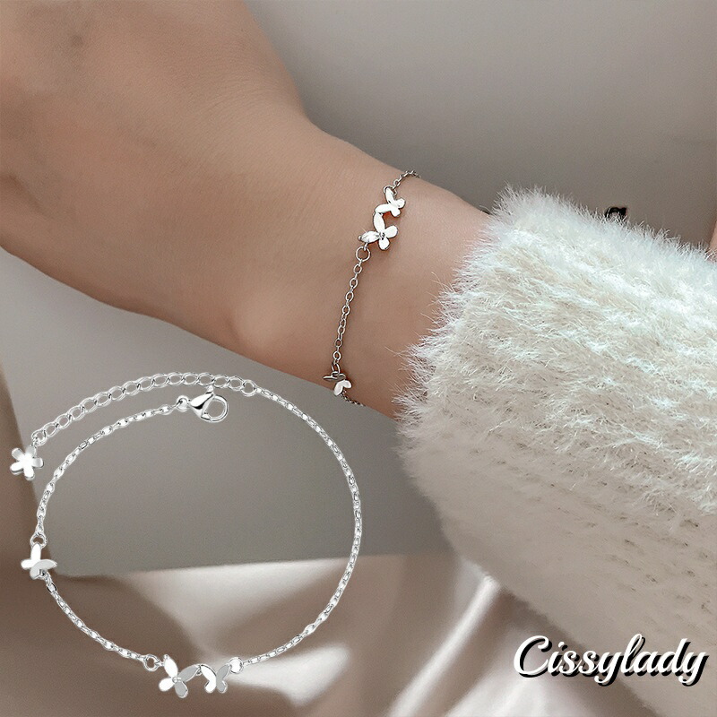 【楽天市場】ブレスレット 蝶々 バタフライ S925シルバー お洒落 大人カジュアル 高見え 個性 大人可愛い 大人女子 レディース人気 カジュアル：cissylady 楽天市場店