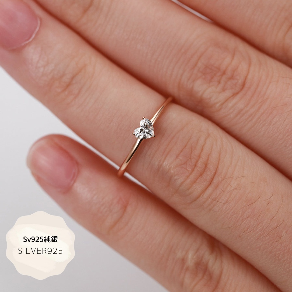 【楽天市場】指輪 レディース リング シンプル おしゃれ シルバー925 極細 細身 ハート CZダイヤ ストーン ピンキーリング つけっぱなし ニッケルフリー 金アレ対応 重ね付け ゴールド ...