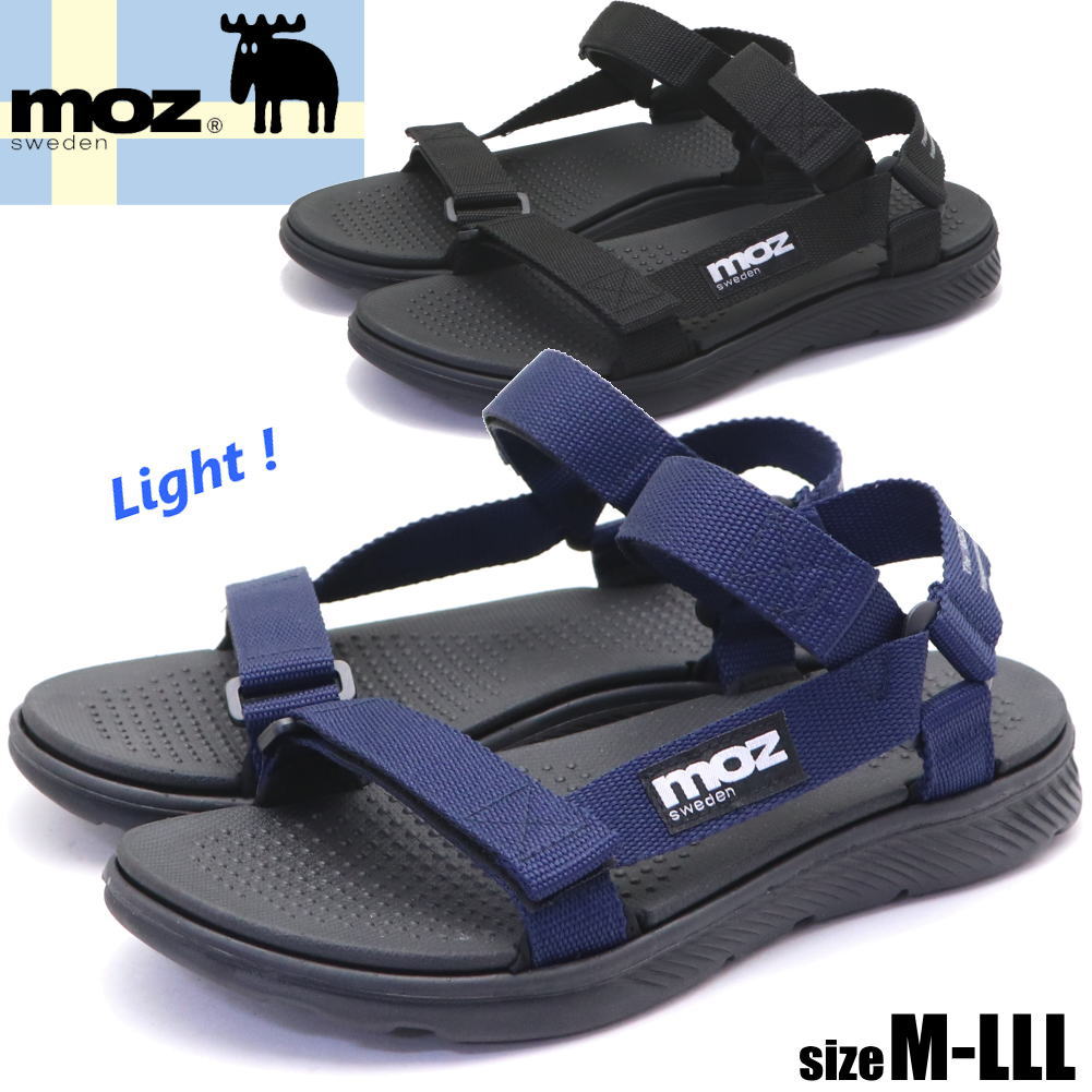 【楽天市場】MOZ モズ メンズ スポーツサンダル 軽量 マジックテープ スポサン No.3824：citron-神戸 楽天市場店