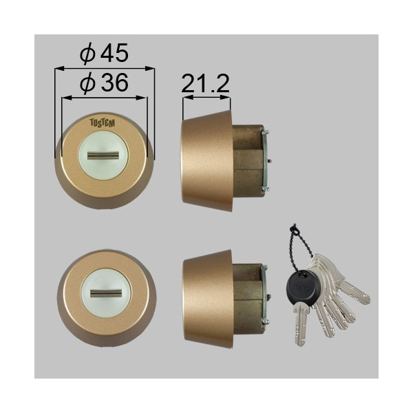【楽天市場】リクシル 部品 JNシリンダー ドア錠セット MIWA DNシリンダー LIXIL TOSTEM トステム Z-1A2-DHYD ゴールド LIXIL トステム メンテナンス ...