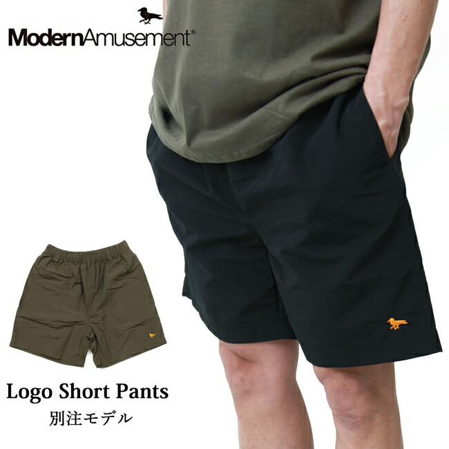【楽天市場】★Modern Amusement モダンアミューズメント 別注 Logo Short Pants ロゴショートパンツ MA ...