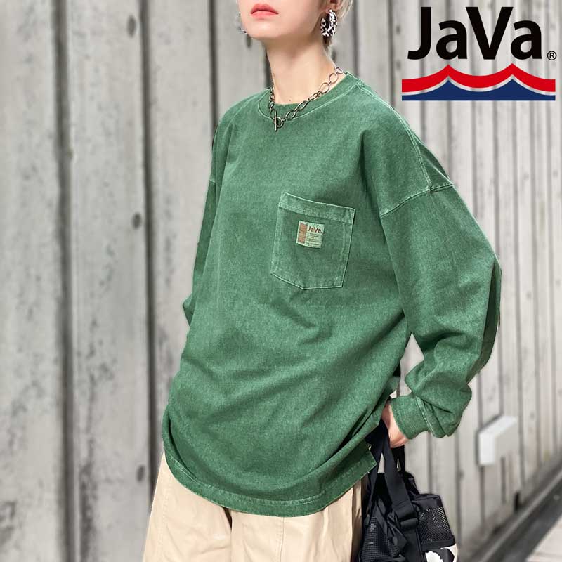 【楽天市場】《javaジャバ コラボ》 送料無料 トップス Tシャツ メンズ レディース ピグメント加工 ロング カットソー メンズライク ...