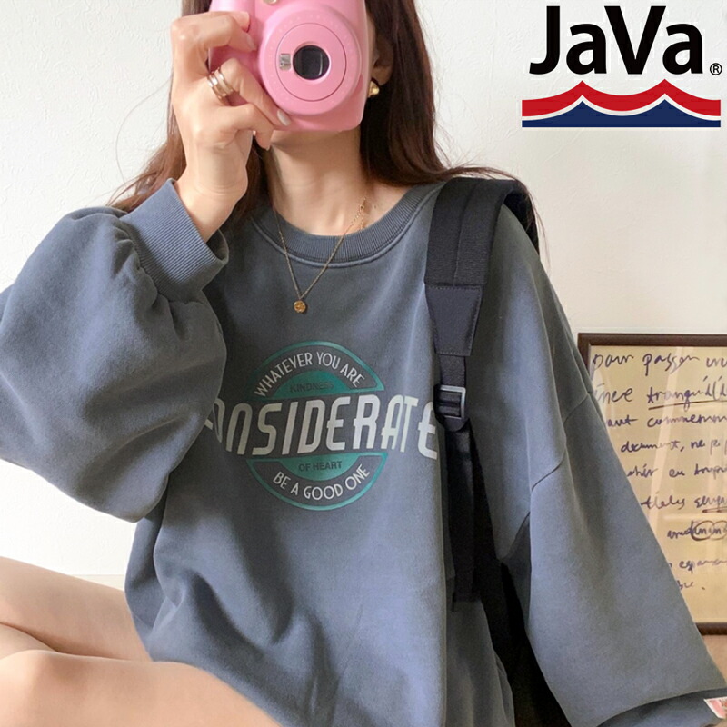 【楽天市場】《javaジャバコラボ》 送料無料 トップス スウェット レディース ヴィンテージ ライク 前後 2way ピグメント 加工 ヘビーウェイト 裏起毛 PO 男女兼用 ユニセックス ...