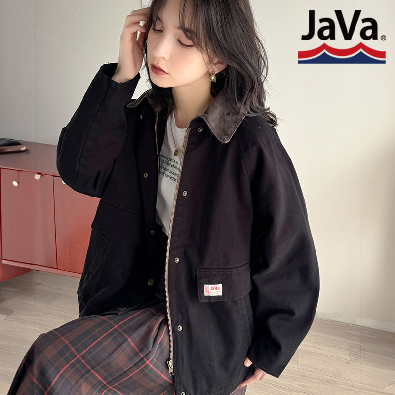 【楽天市場】【 スーパーセール 開始4H限定 30％OFF クーポン配布】 《JaVaジャバ コラボ》 レディース トップス アウター 裏地キルティング コットン ワーク カバー オール ...