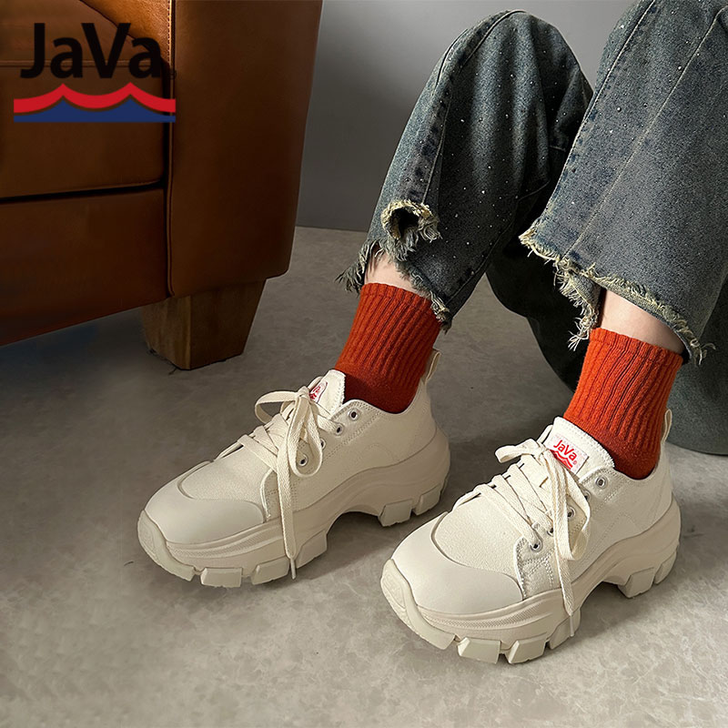 【楽天市場】\ 年末 セール まとめ買い がお得!! 3点購入でさらに15％OFF／ 《javaコラボ》 シューズ スニーカー レディース 厚底 キャンパス ローカットスニーカー ふわふわ ...