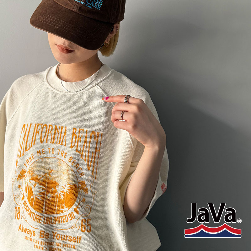 【楽天市場】《java ジャバコラボ》 レディース トップス スウェット こなれ感 ヴィンテージライク ピグメントプリント 半袖スウェット ヴィンテージ感 ドロスト リラクシー 古着風 ...