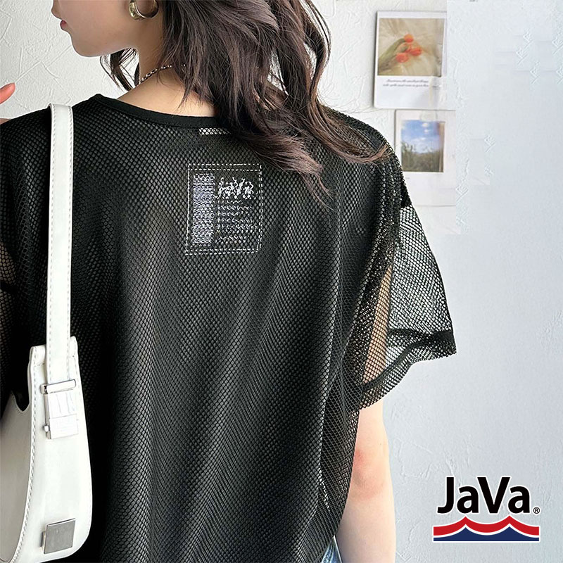 【楽天市場】《java ジャバコラボ》 送料無料 レディース トップス Tシャツ/カットソー スポーティー バックプリント インナーセット レイヤード メッシュ トップス 半袖 フレンチ ...