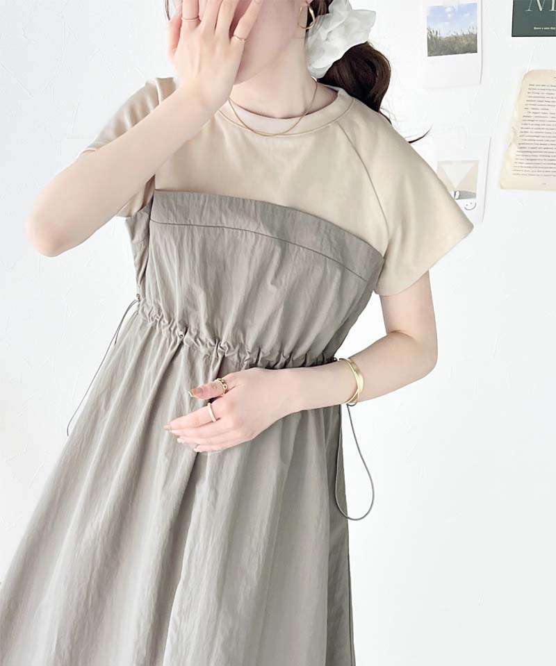 \早い者勝ち！24h限定 1000円OFF クーポン配布／ 【 クラシカルエルフ classical elf 】 ワンピース 夏 レディース フレンチ スリーブ Tシャツ ビスチェ スタイル ...