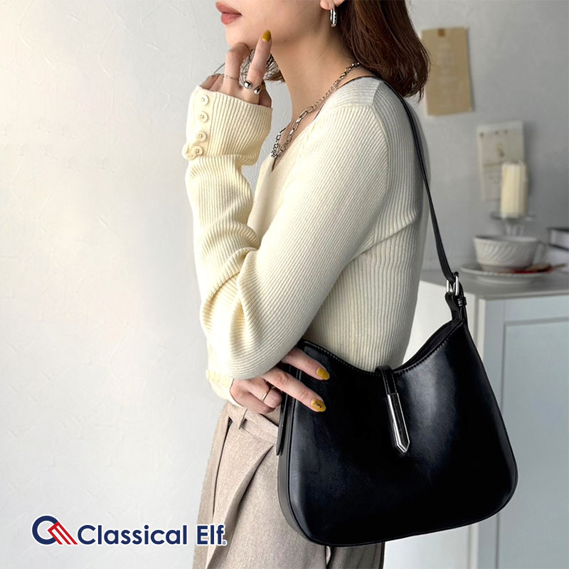 【楽天市場】\今まとめ買いがお得!! 3点以上で10％OFF／ 【 classical elf 】バッグ ハンドバッグ レディース スウェードライク ワンハンドルバッグ ショルダー 上品 ...