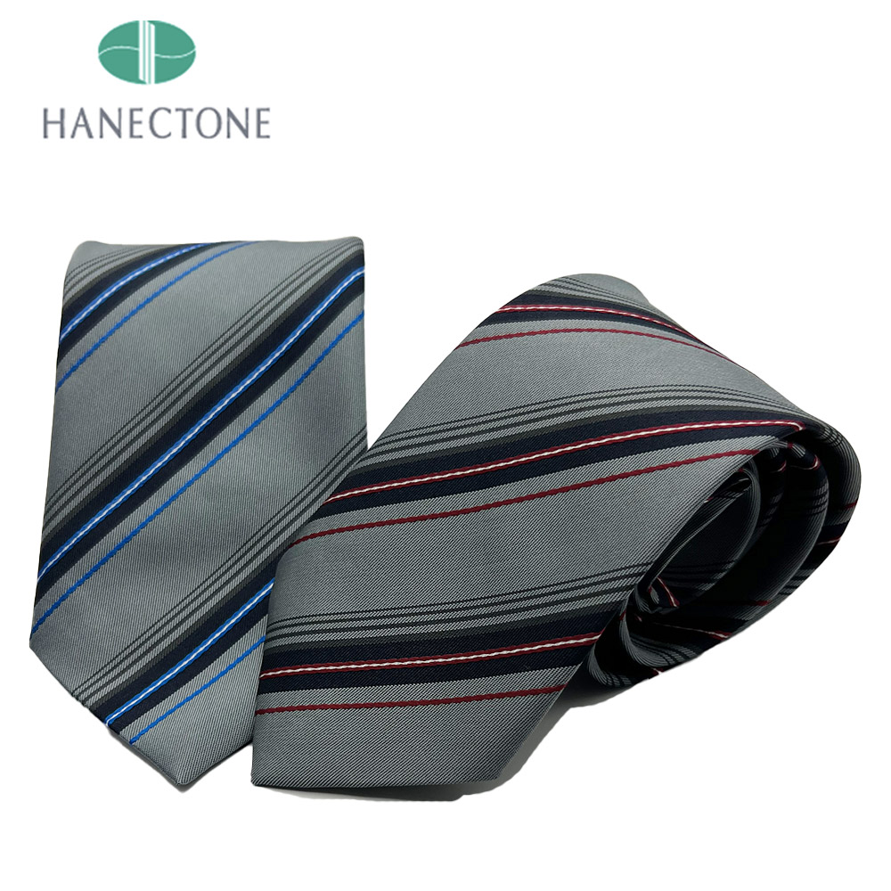 【楽天市場】スクールネクタイ ハネクトーン HANECTONE アサヒガード加工 撥水 撥油 簡単装着 学生 制服 中学生 高校生 サテン ストライプ グレー 102BR：スクールファッション ...