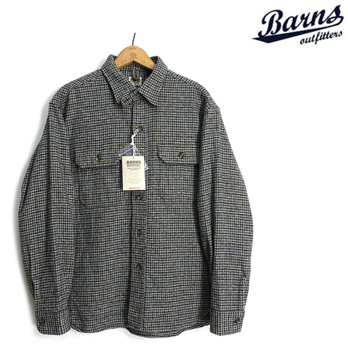 【楽天市場】バーンズ BARNS シャトルノーツ [BR-24449] 長袖 40s ワーカー ツイード フランネルシャツ 40s ...