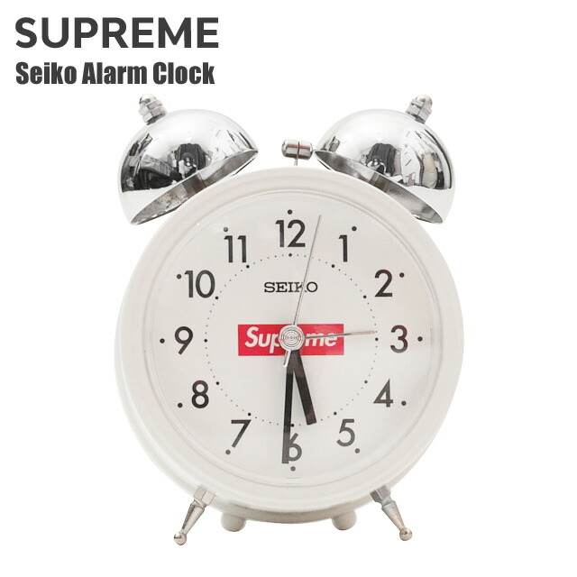 【楽天市場】正規品・本物保証 新品 シュプリーム SUPREME Seiko Alarm Clock 目覚まし時計 WHITE ホワイト 白 ...