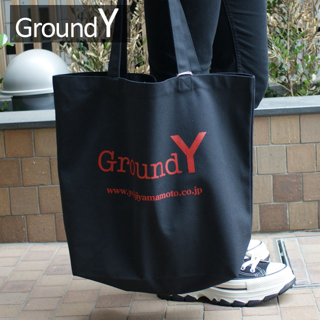 【楽天市場】正規品・本物保証 新品 グラウンドワイ Ground Y Tote Cotton Canvas Logo Tote Bag トート ...