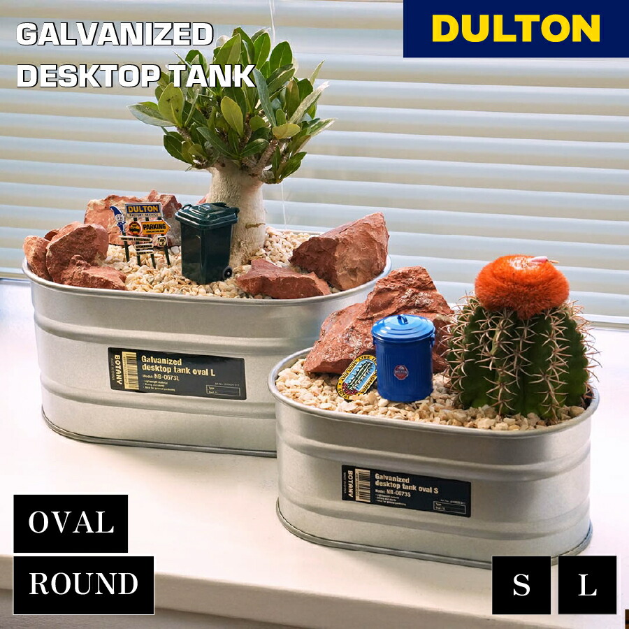 【楽天市場】DULTON "BOTANY" デスクトップタンク ダルトン ラウンド オーバル S L 鉢カバー スチール 収納 ポットカバー ...