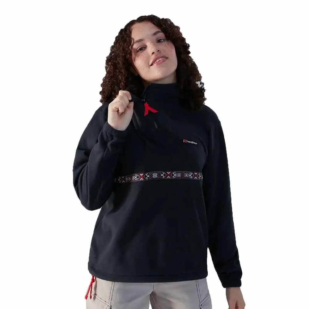 【楽天市場】バーグハウス オーバーサイズ アズテック ハーフジップ フリース レディース （ JetBlack ） | BERGHAUS ...