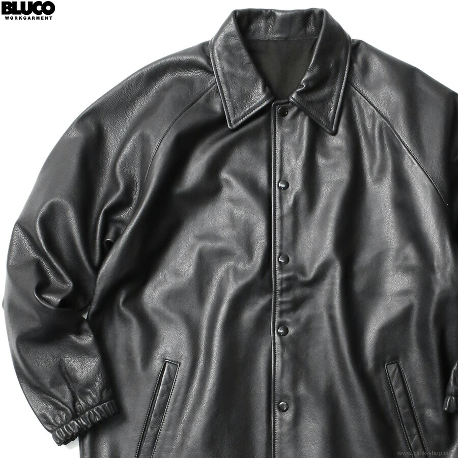 【楽天市場】BLUCO ブルコ BLUCO LEATHER COACH JACKET (BLACK) [1309] レザー コーチジャケット ...
