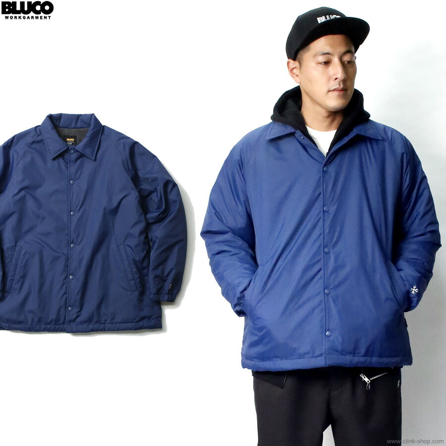 【楽天市場】BLUCO ブルコ 2024年秋冬新作 FALL WINTER コーチジャケット メンズ 秋冬用 ナイロン100％ ネイビー M-XL BLUCO NYLON COACH ...