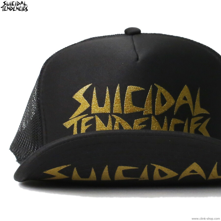 【楽天市場】SUICIDAL TENDENCIES スイサイダルテンデンシーズ メッシュキャップ ブラック SUICIDAL TENDENCIES OG FLIP UP HAT - GOLD ...