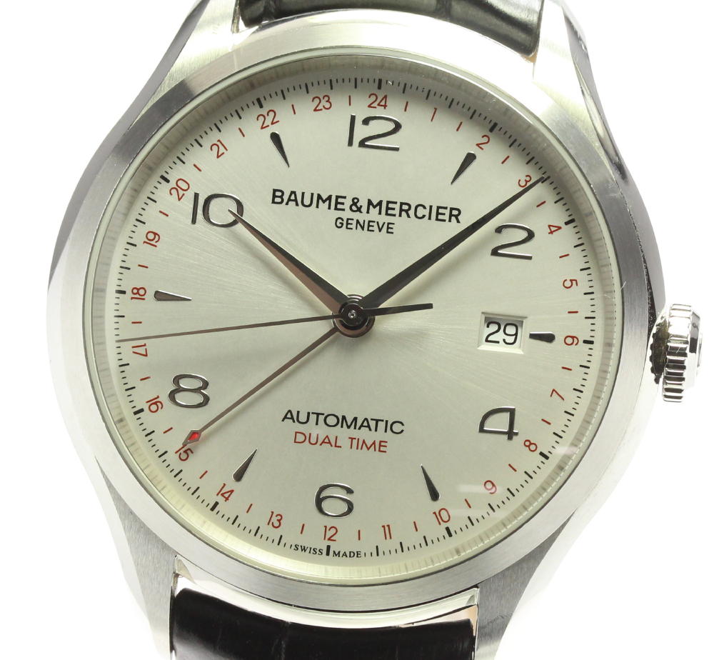 【楽天市場】【Baume & Mercier】ボーム＆メルシェ クリフトン デュアルタイム デイト 65730/M0A10112 自動巻き ...