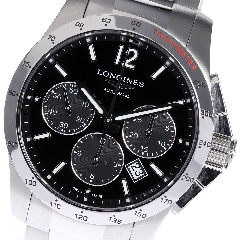 【楽天市場】☆美品★箱・取説・保証書付き【LONGINES】ロンジン コンクエスト クロノグラフ デイト L2.743.4/L2.743.4 ...