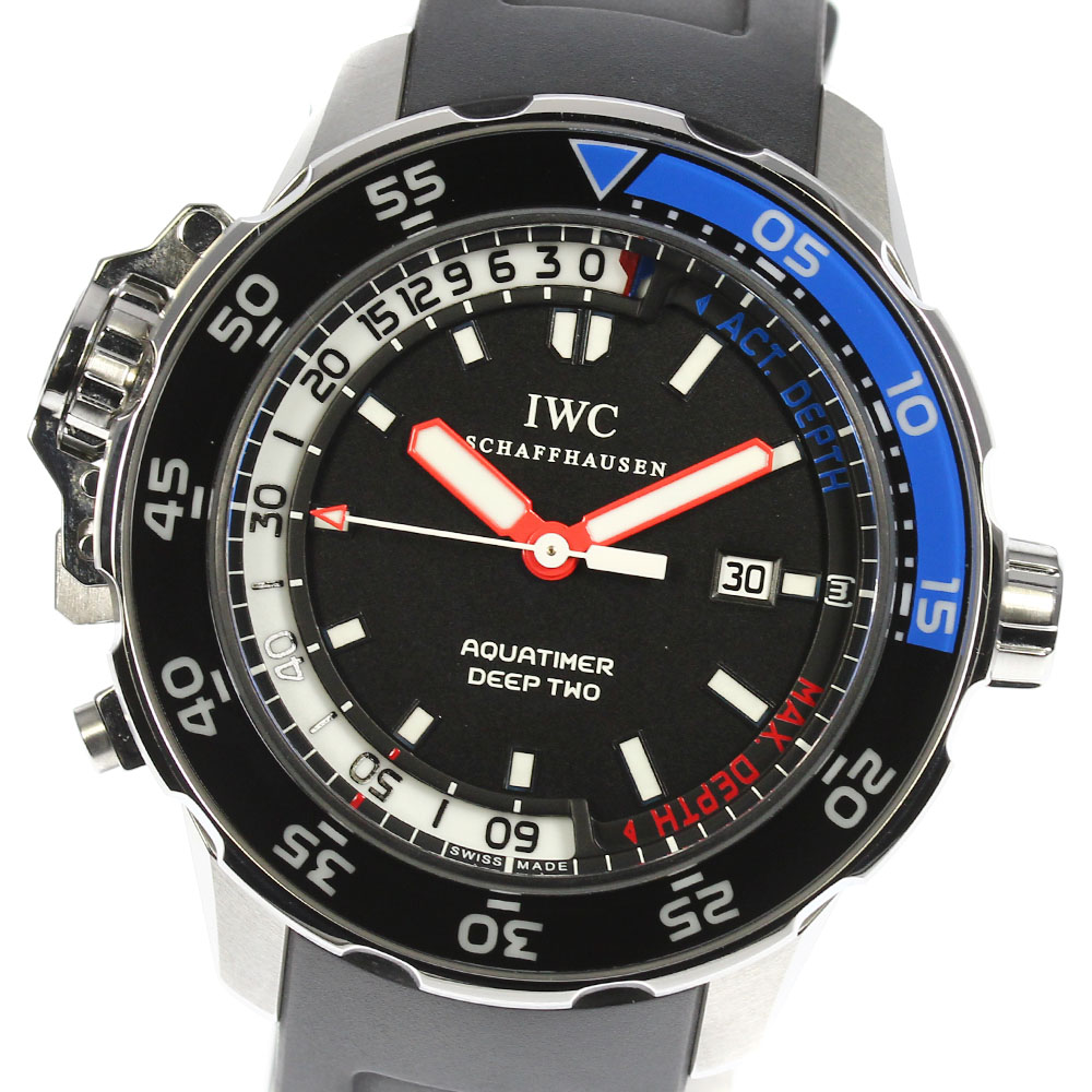【楽天市場】☆美品★保証書付き【IWC SCHAFFHAUSEN】IWC アクアタイマー ディープツー デイト IW354702 自動巻き ...
