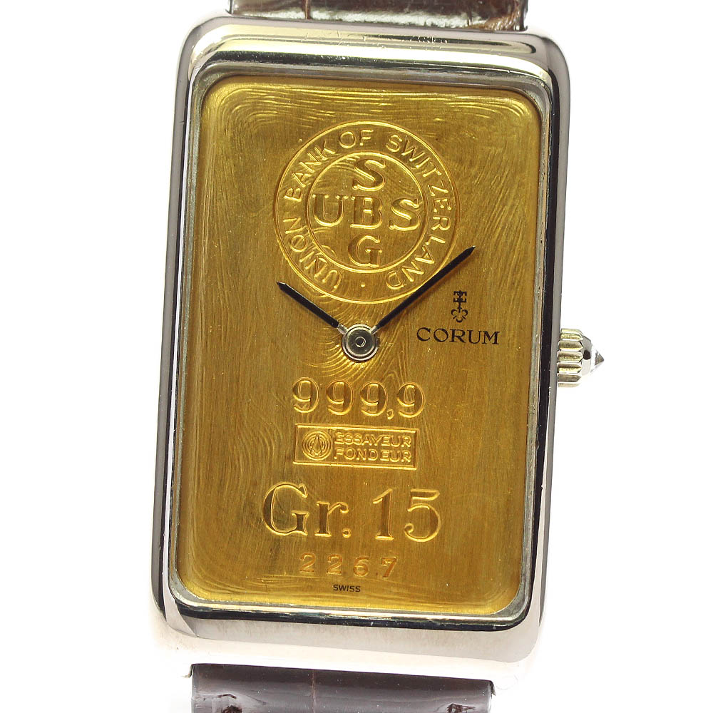 【楽天市場】【CORUM】コルム インゴットウォッチ K18 55400 手巻き メンズ_701016【中古】：CLOSER