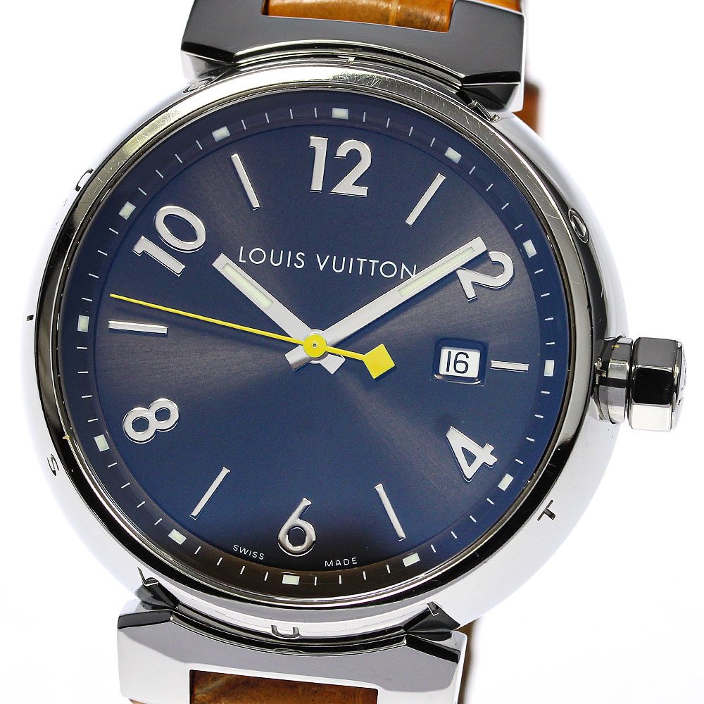 【楽天市場】【LOUIS VUITTON】ルイ・ヴィトン タンブール デイト Q1111 クォーツ メンズ_708256【中古】：CLOSER