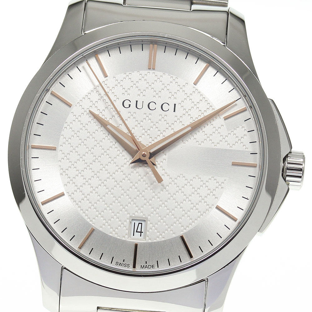 【楽天市場】☆美品★内箱・保証書付き【GUCCI】グッチ Gタイムレス デイト 126.4/YA126442 クォーツ メンズ_706142 ...